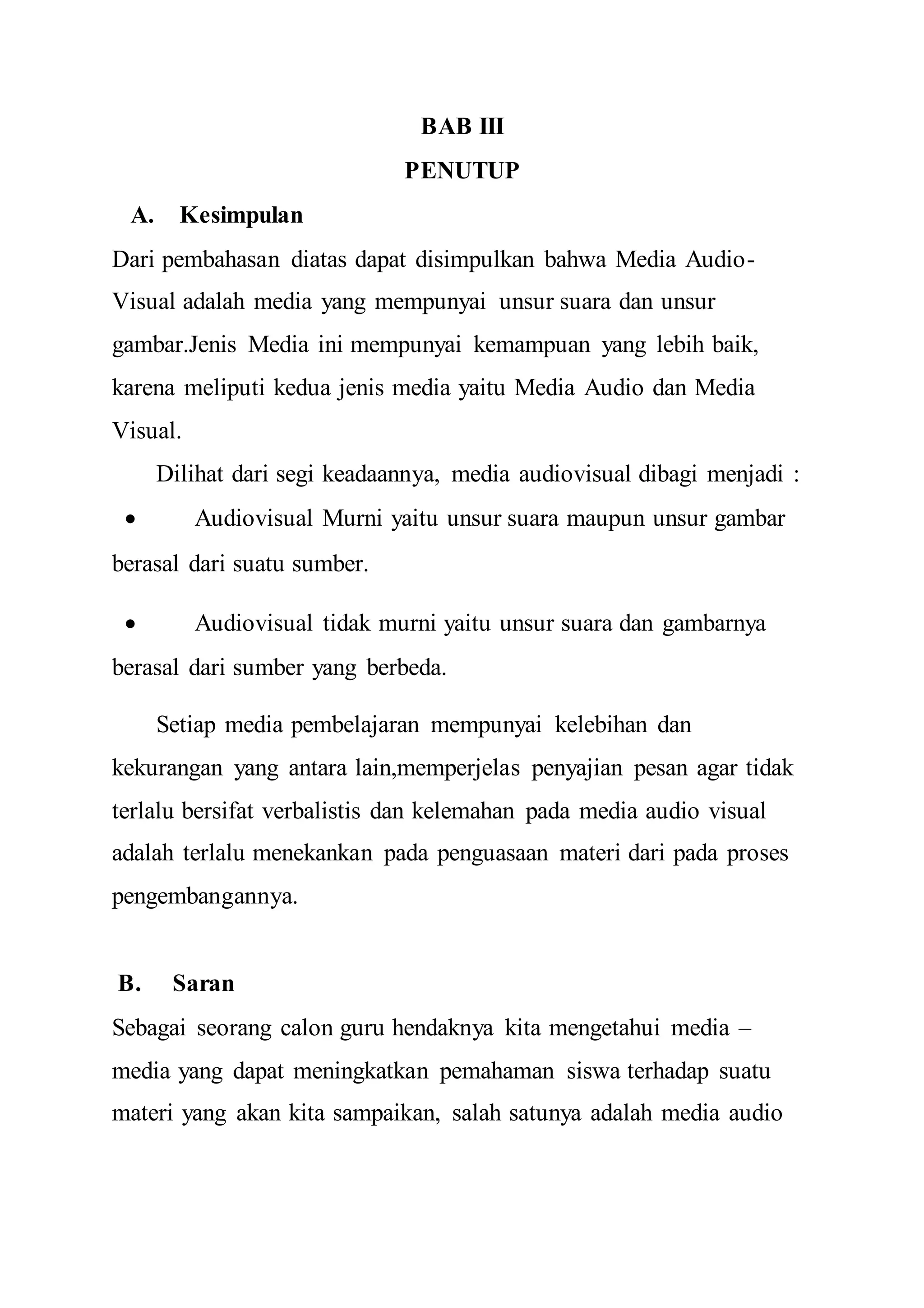 Pembuatan media audio visual | DOCX