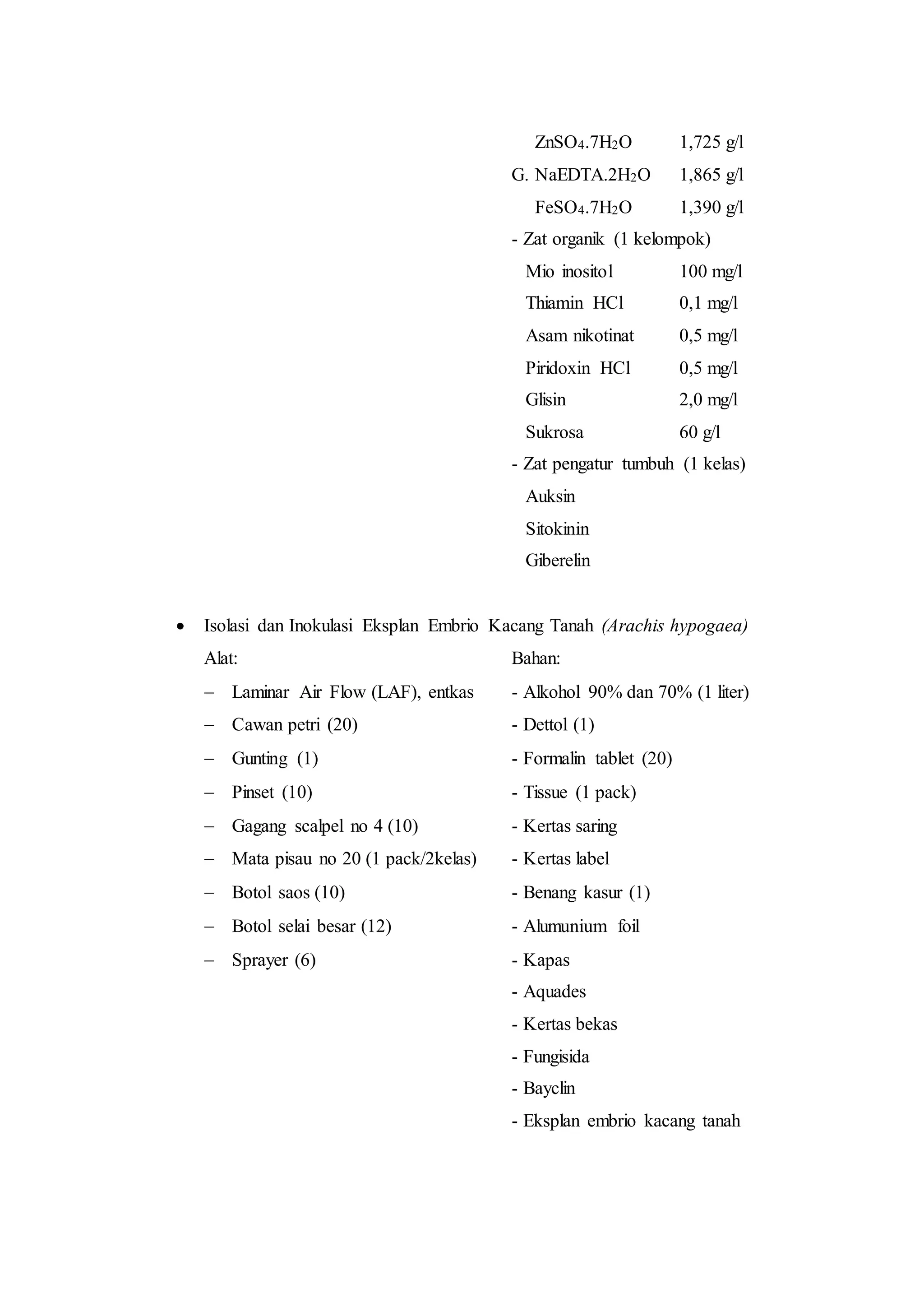 Laporan Praktkum Kultur Jaringan Tumbuhan: Pembuatan Media MS ...