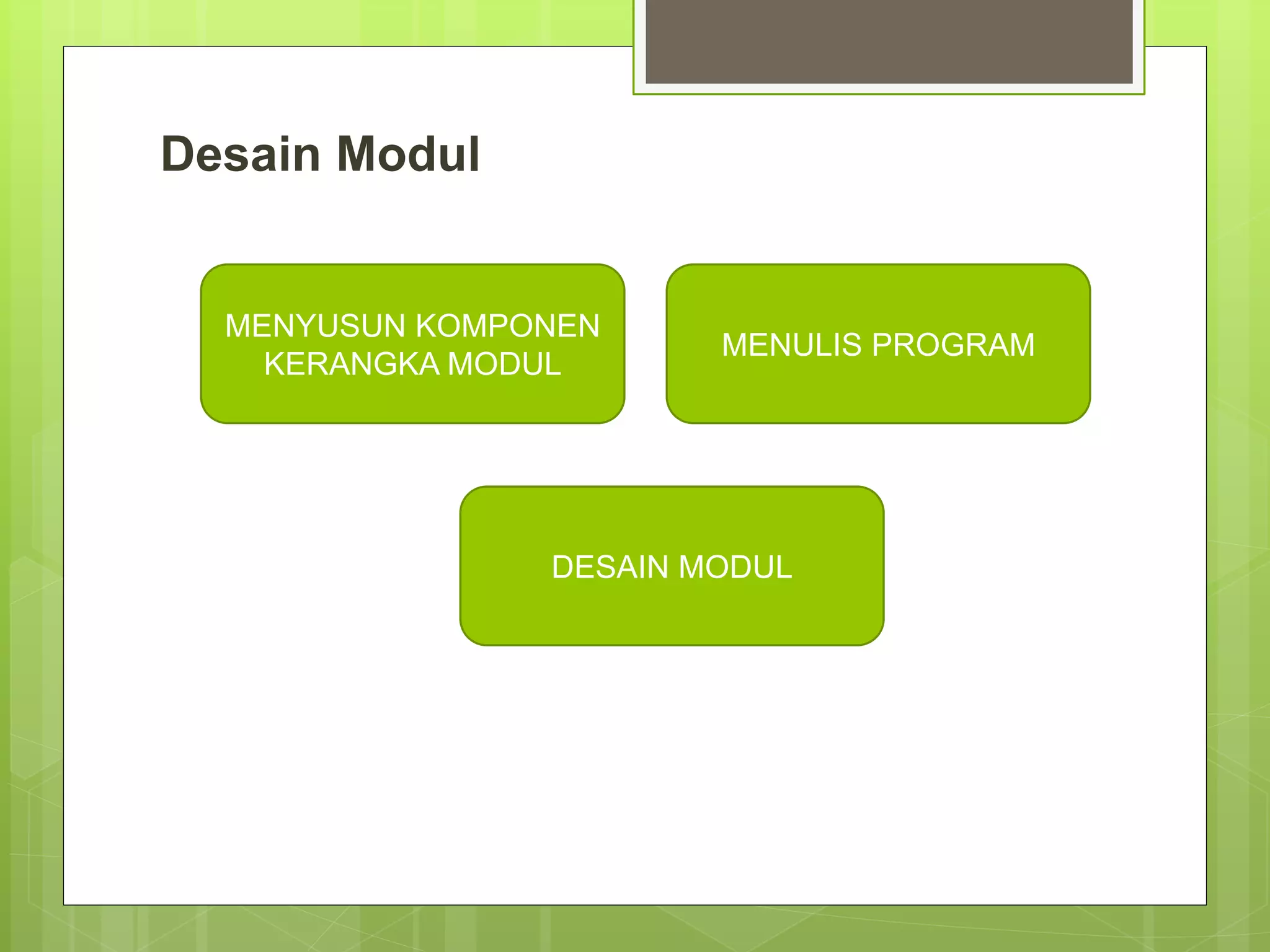Pembuatan Modul Sanitasi Hygiene dan Keselamatan | PPT