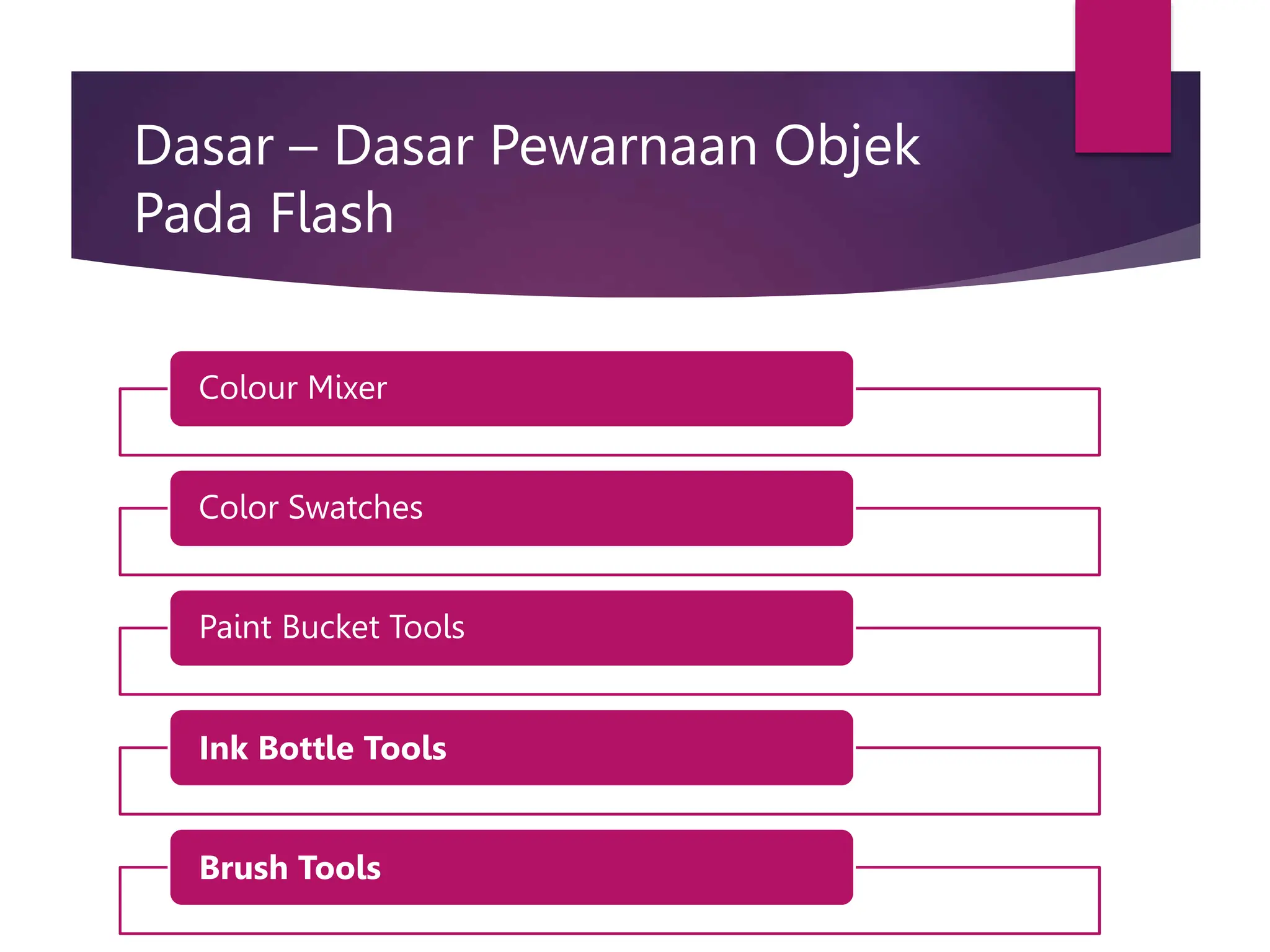 materi pembelajaran Pembuatan Obyek animasi 2d | PPTX