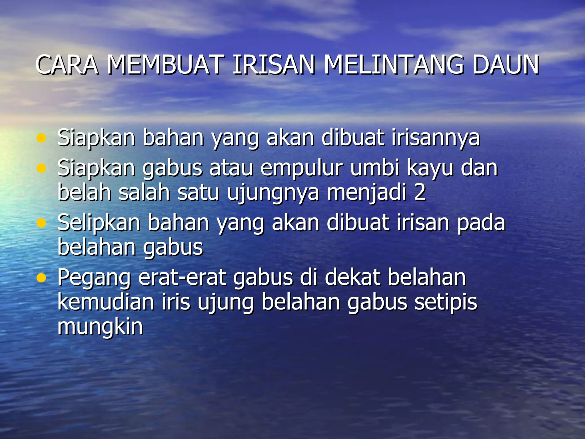 Pembuatan preparat segar | PPT