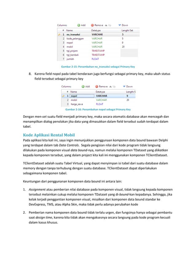 Pembuatan produk aplikasi database dengan delphi 2010 | PDF