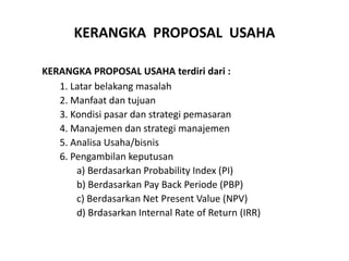 Pembuatan Proposal Usaha (Bussines Plan) | PPTX