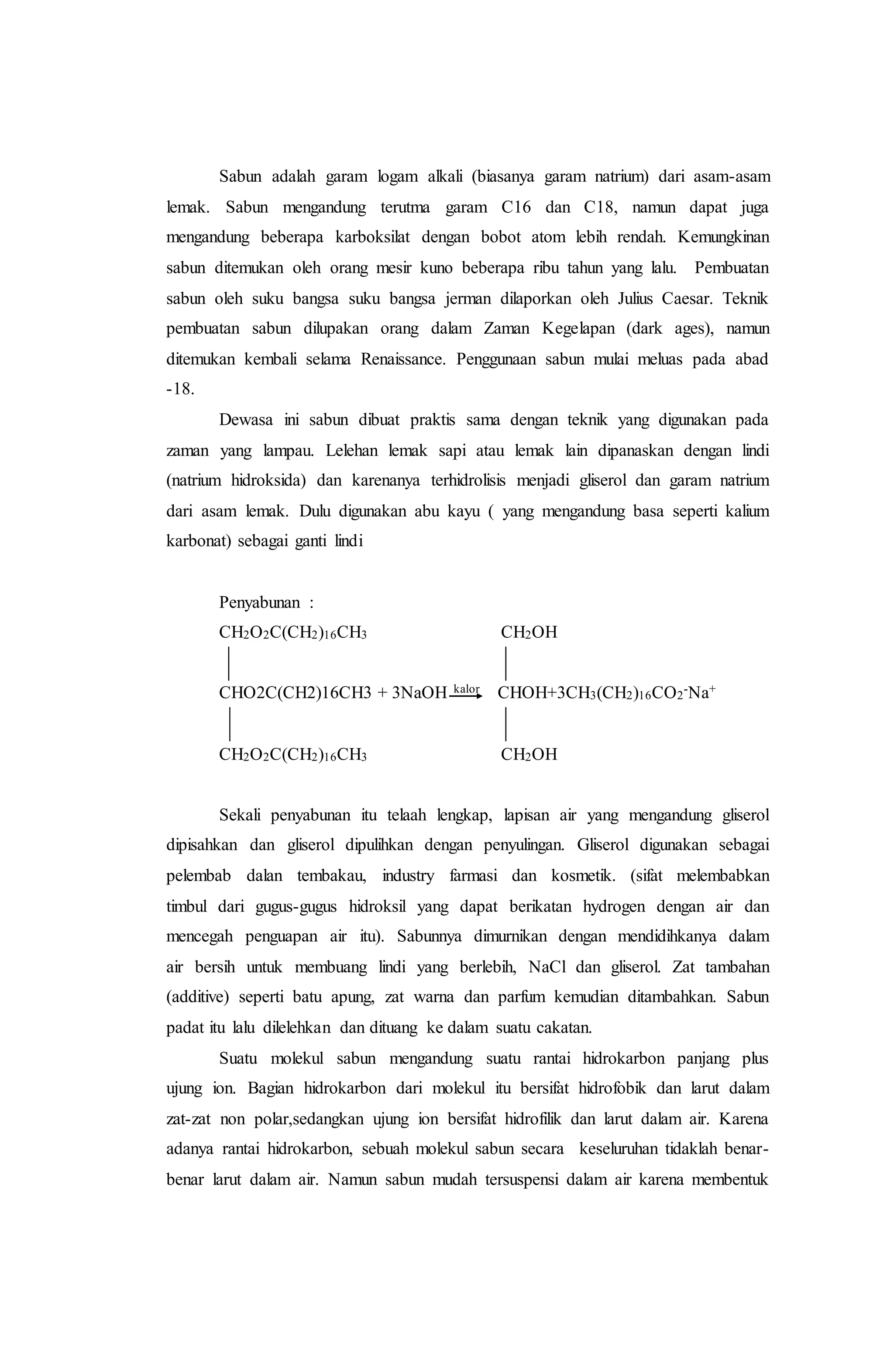 Pembuatan sabun | DOC