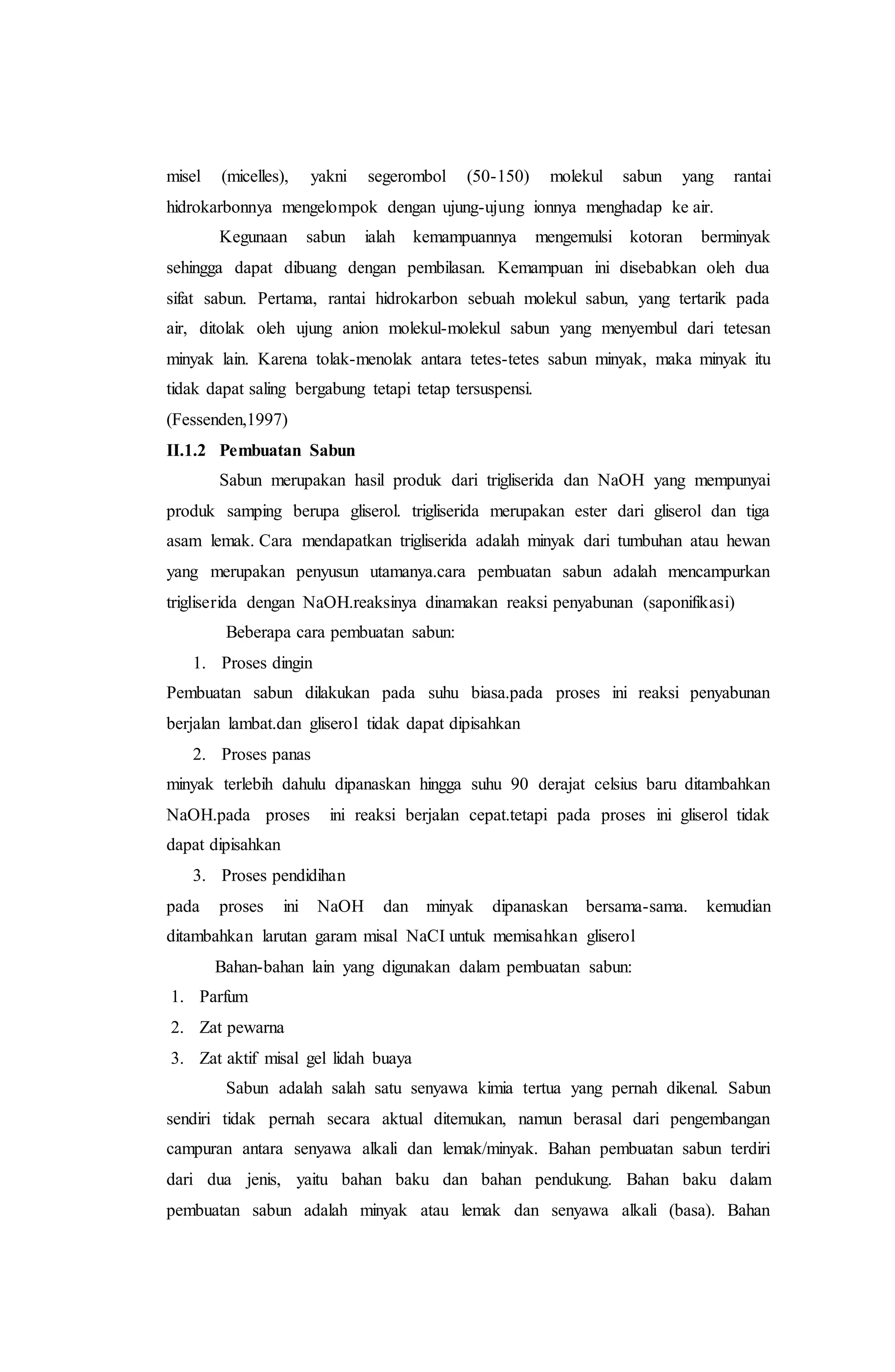 Pembuatan sabun | DOC