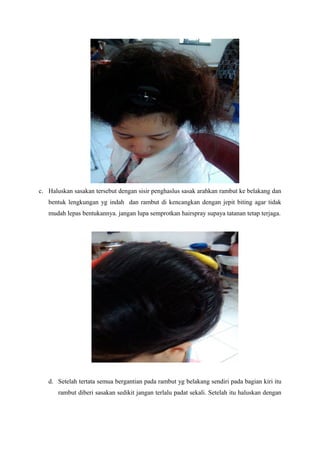 Pembuatan sanggul bukle kreasi 2 | DOC