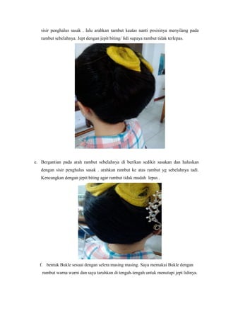 Pembuatan sanggul bukle kreasi 2 | DOC