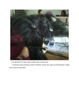 Pembuatan sanggul kreasi | PDF