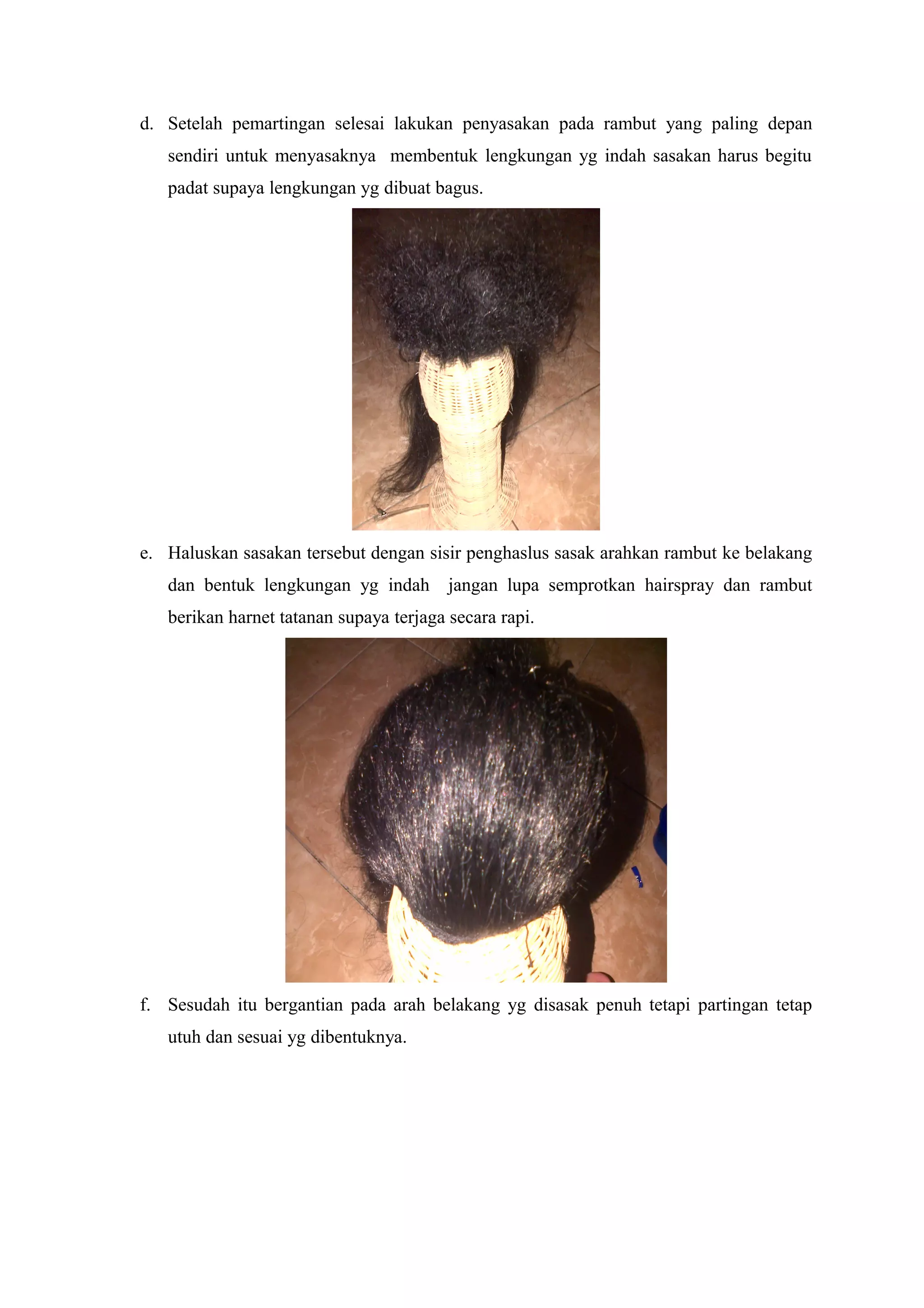 Pembuatan sanggul kreasi 3 | DOC