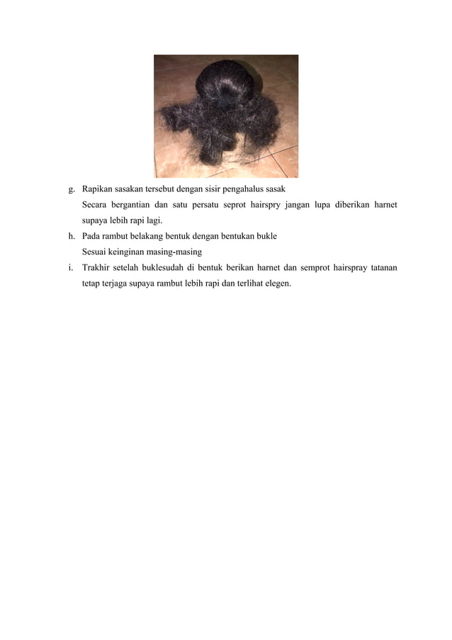 Pembuatan sanggul kreasi 3 | DOC