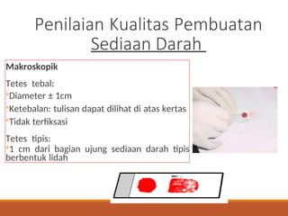 Pembuatan Sediaan Darah MalariaLABORATORIUM MALARIA | PPT