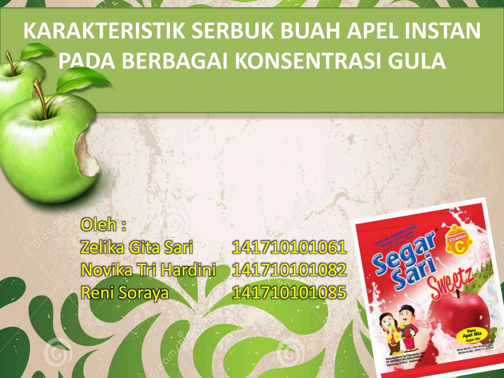 Pembuatan serbuk sari buah apel | PPT
