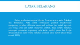 Pembuatan Suspensi Terdeflokulasi dan Pemeriksaan Sifat Fisiknya | PPTX