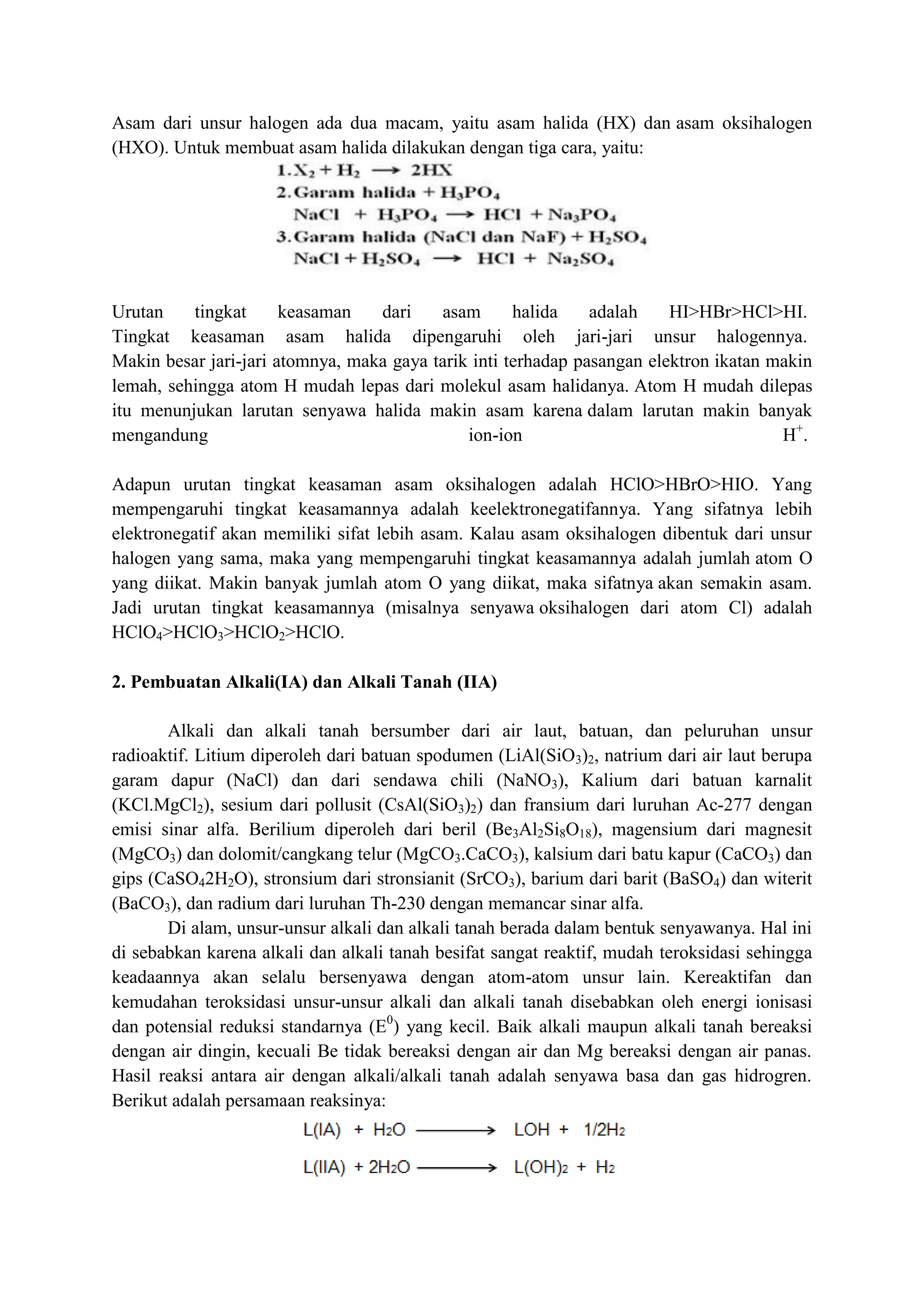 Pembuatan Unsur Kimia di Alam | DOCX