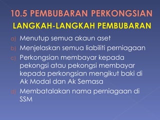 Pembubaran perkongsian | PPT