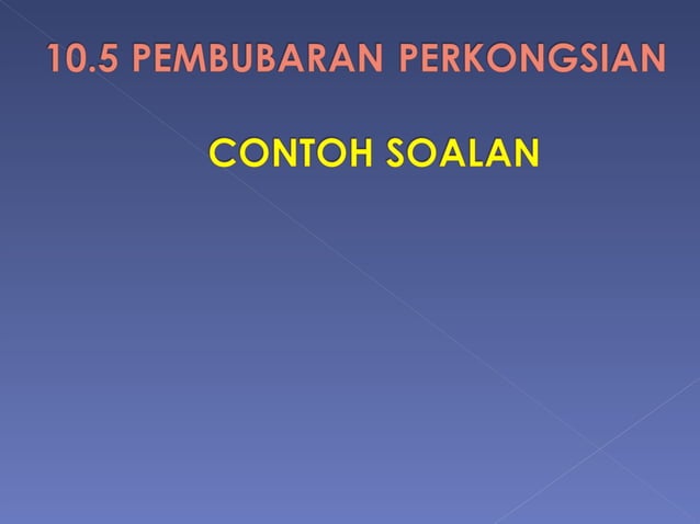 Pembubaran perkongsian | PPT