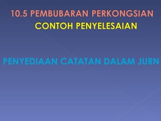 Pembubaran perkongsian | PPT