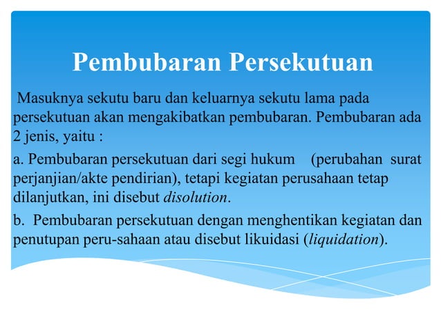Pembubaran persekutuan | PPTX