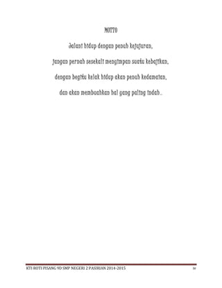 PEMBUKA (PEMBUATAN ROTI PISANG) | DOCX