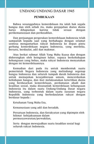 Pembukaan uud 1945 | DOC