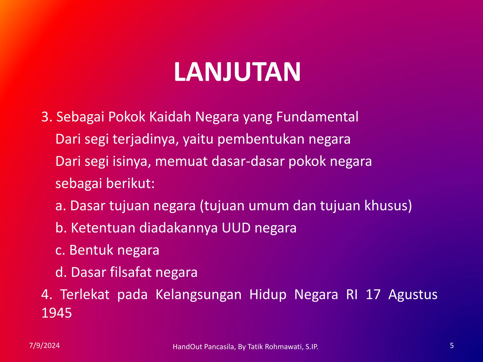 PEMBUKAAN undang - undang dasar 1945 1945 | PPTX