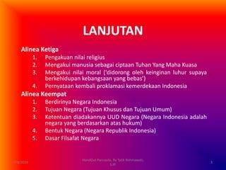 PEMBUKAAN undang - undang dasar 1945 1945 | PPTX