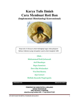 PEMBUKA (PEMBUATANN ROTI BAN) 9B | DOCX