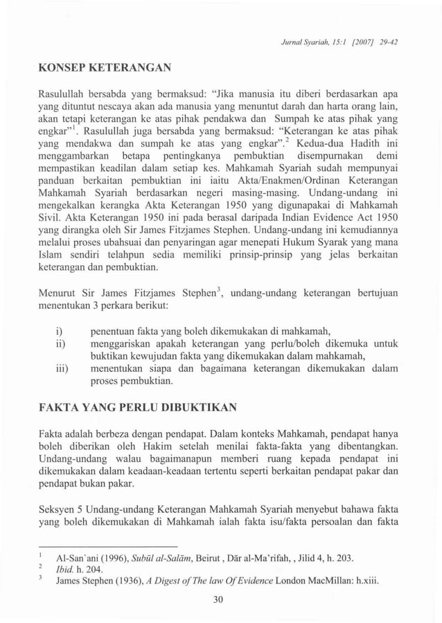 PEMBUKTIAN DALAM KES HARTA SEPENCARIAN DI MAHKAMAH SYARIAH DI MALAYSIA | PDF