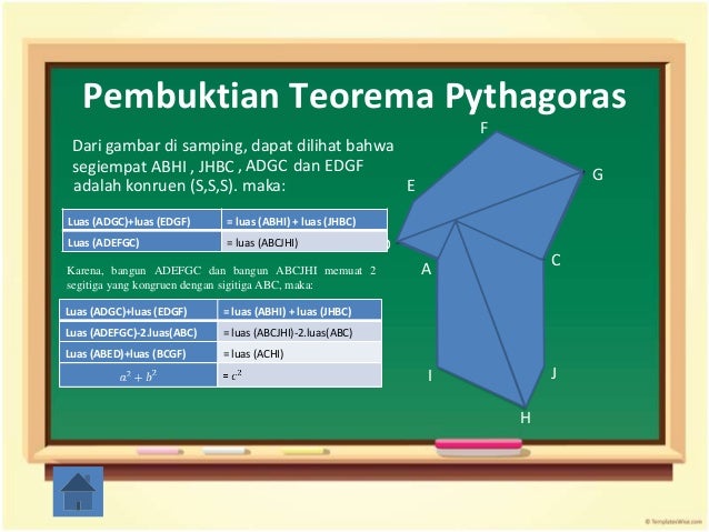 Pembuktian teorema pythagoras by leonardo da vincci