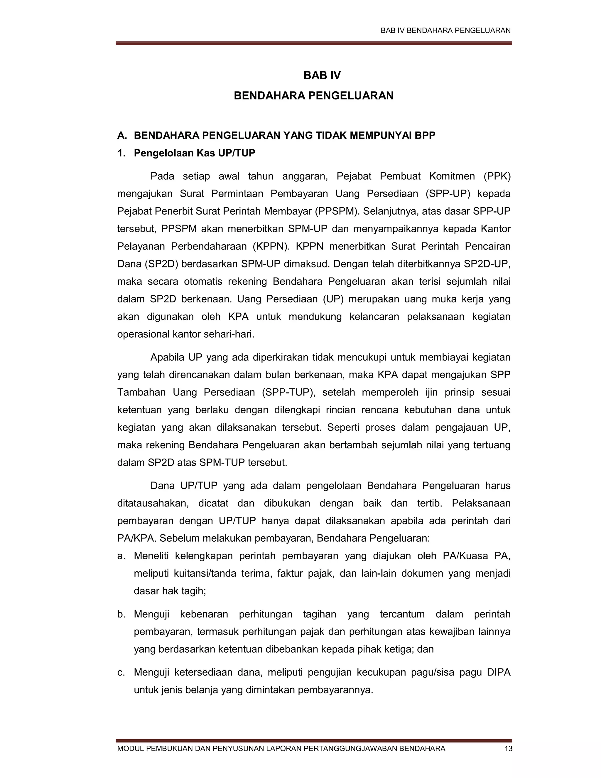 Pembukuan bendahara dan penyusunan lpj | PDF