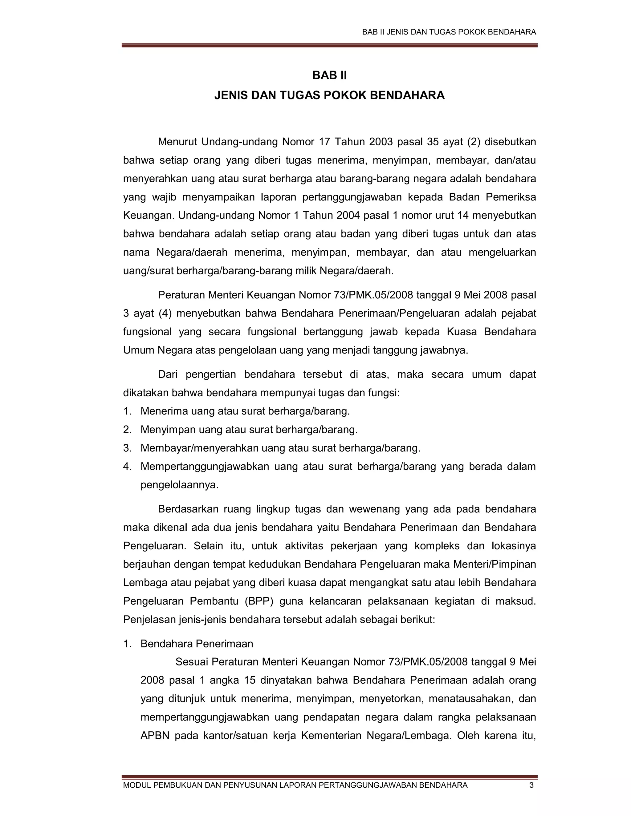 Pembukuan bendahara dan penyusunan lpj | PDF