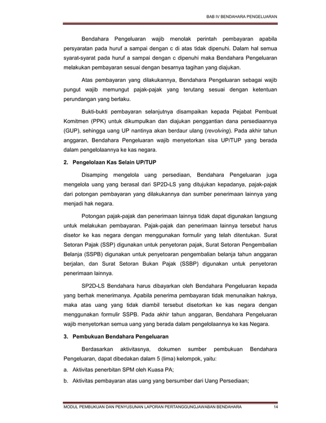 Pembukuan bendahara dan penyusunan lpj | PDF