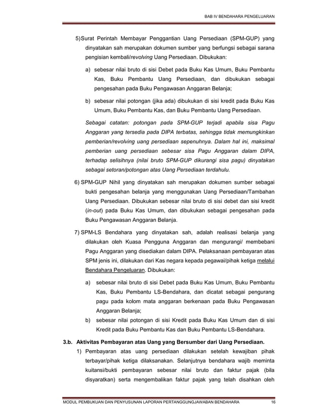 Pembukuan bendahara dan penyusunan lpj | PDF