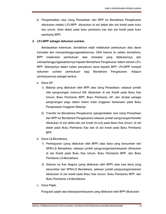 Pembukuan bendahara dan penyusunan lpj | PDF