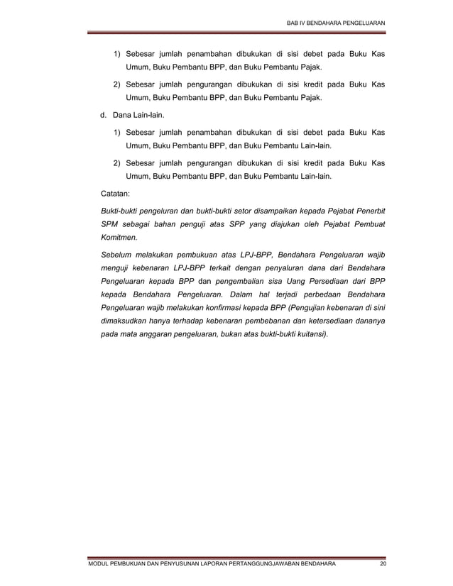 Pembukuan bendahara dan penyusunan lpj | PDF