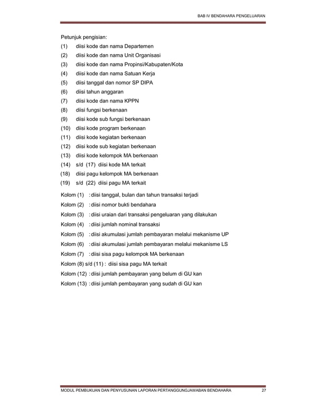 Pembukuan bendahara dan penyusunan lpj | PDF