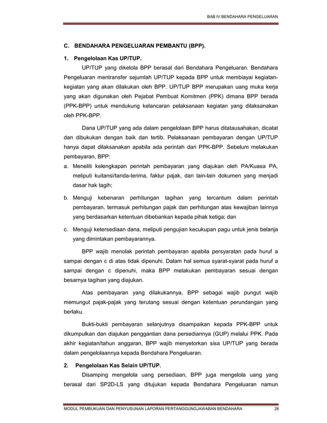 Pembukuan bendahara dan penyusunan lpj | PDF