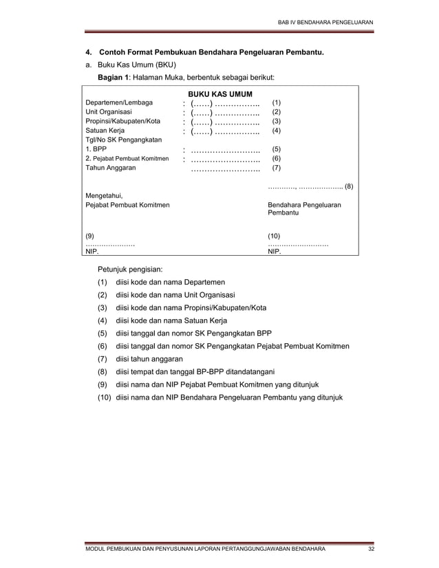 Pembukuan bendahara dan penyusunan lpj | PDF