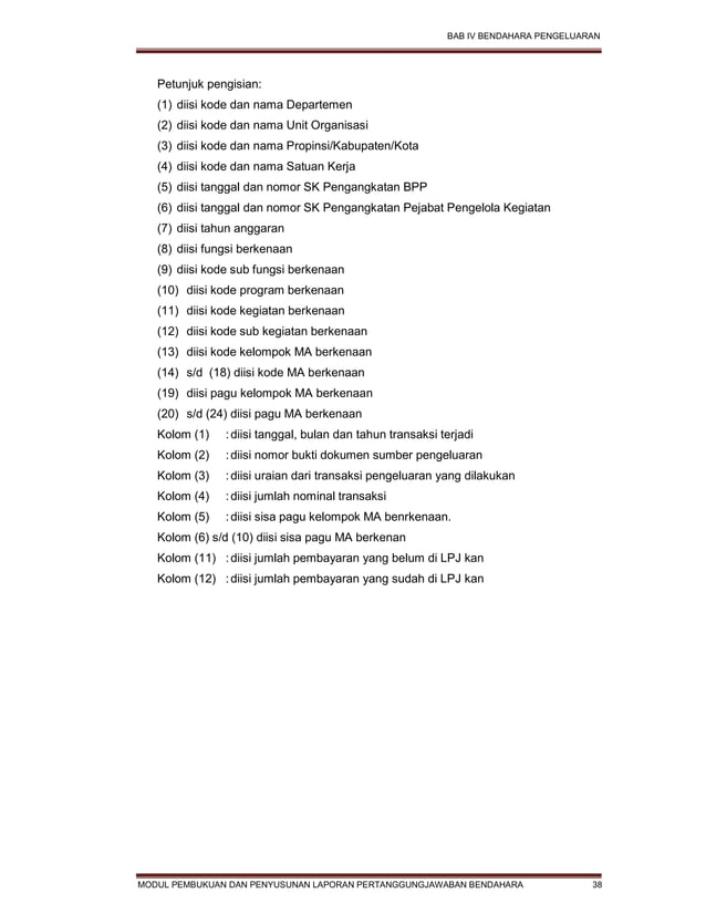 Pembukuan bendahara dan penyusunan lpj | PDF