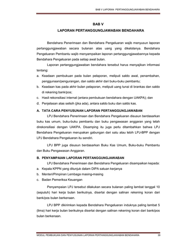 Pembukuan bendahara dan penyusunan lpj | PDF