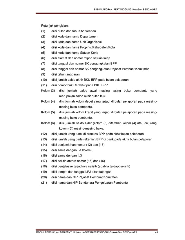 Pembukuan bendahara dan penyusunan lpj | PDF