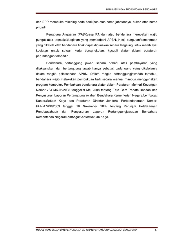 Pembukuan bendahara dan penyusunan lpj | PDF