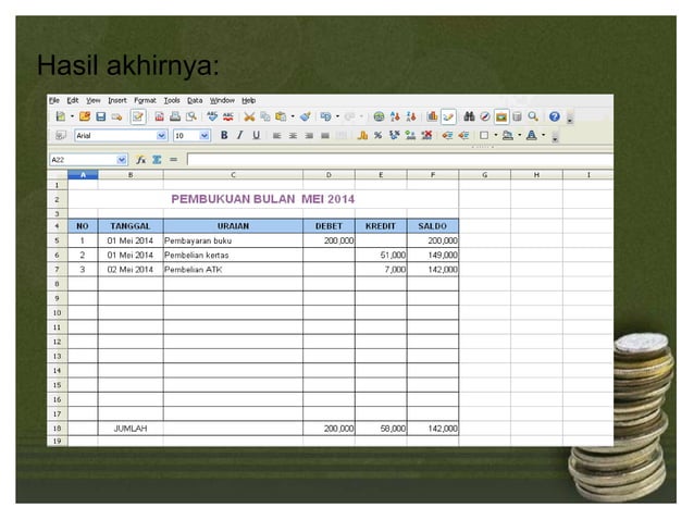 Contoh Pembukuan Sederhana Dengan Excel | PPT