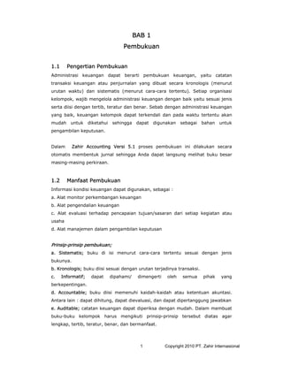 Pembukuan Perusahaan Trading Dengan Zahir Accounting | PDF
