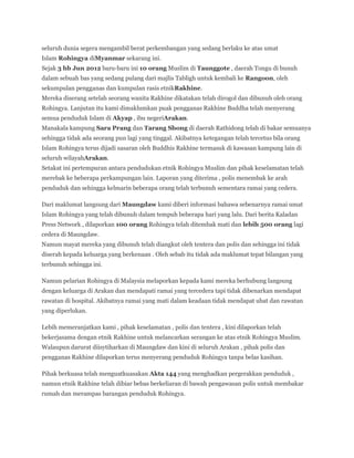 Pembunuhan etnik muslim rohingya di | PDF