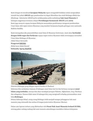 Pembunuhan etnik muslim rohingya di | PDF