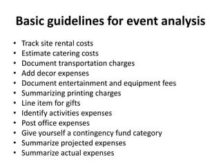 principles of event management | PPTX