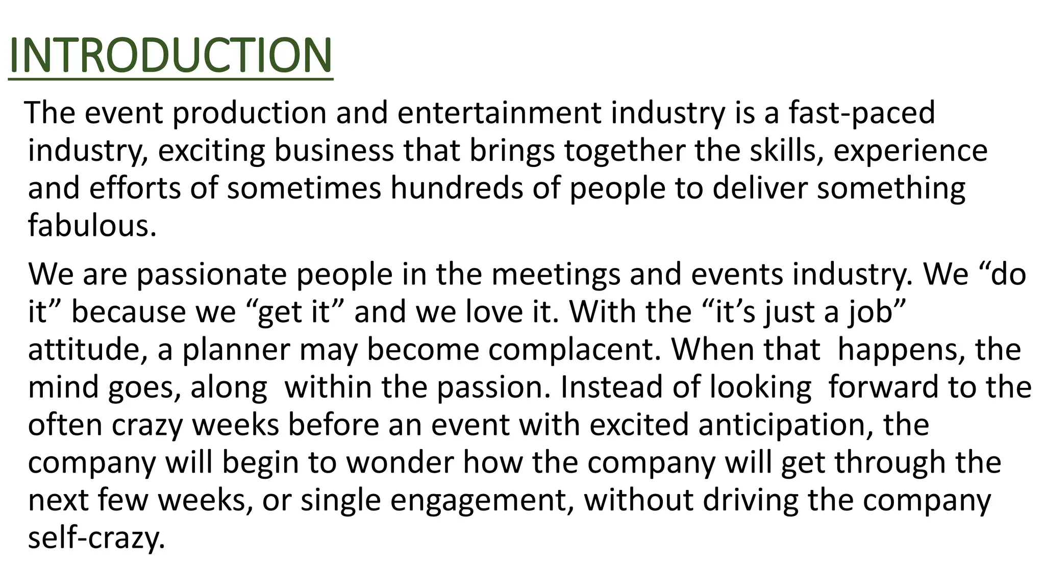 Conducting an event | PPTX
