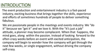 Conducting an event | PPTX