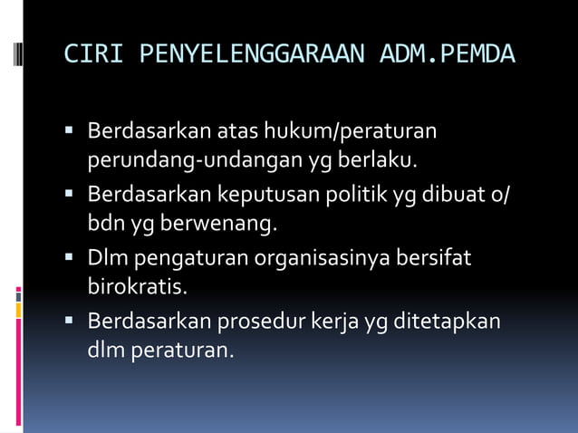 Konsep Dasar Administrasi Pemerintah Daerah | PPTX
